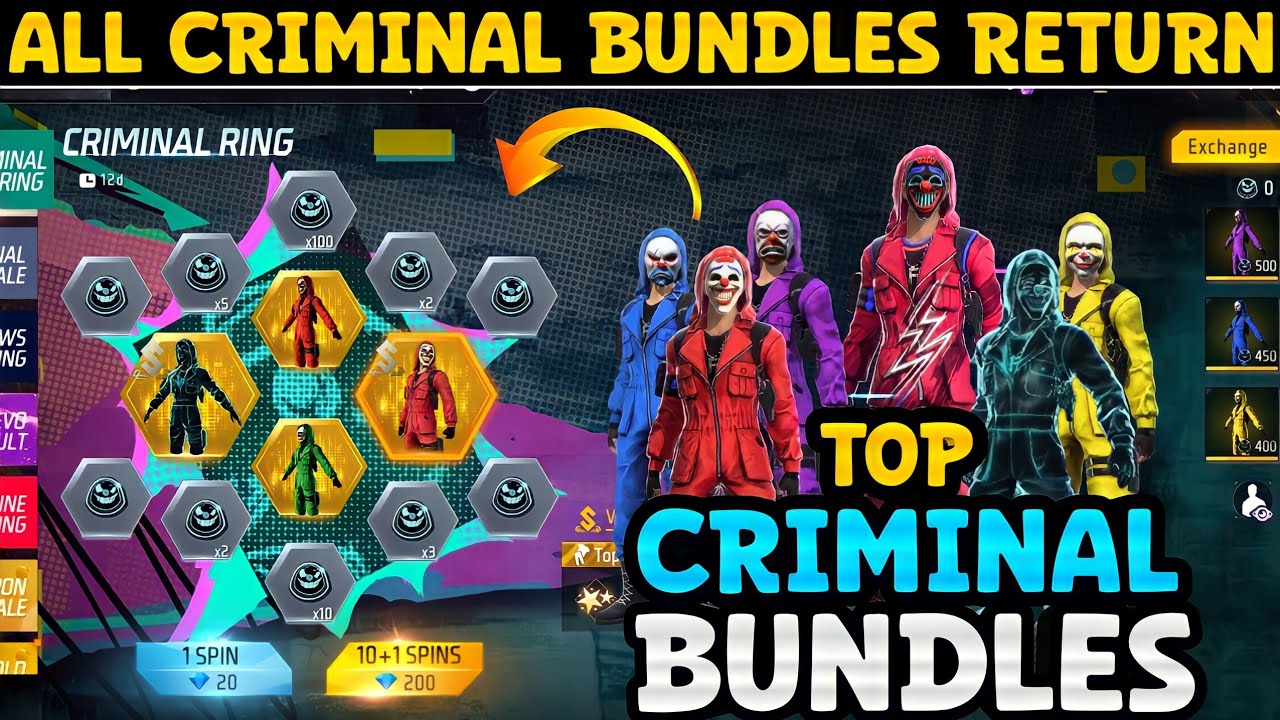 All Criminal Bundles Return In 2023 || Evo Ump Return Upcoming New ...