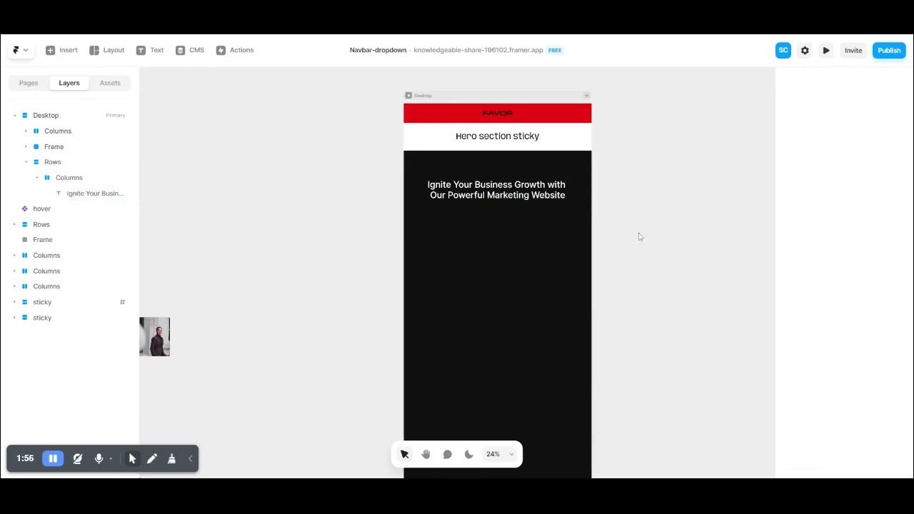 Framer tutorial : Scroll animation section sticky (1) - YouTube