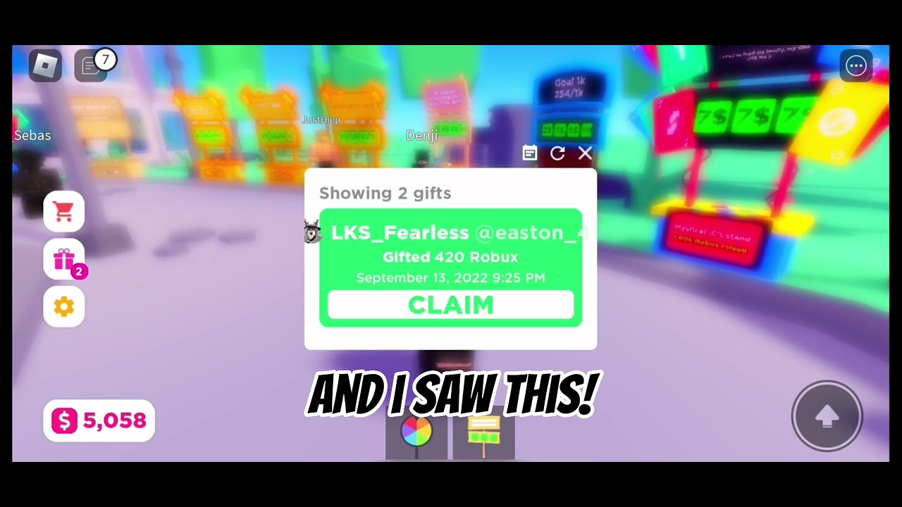 One of my friends gave me 520 ROBUX!?! IN PLS DONATE.. - YouTube