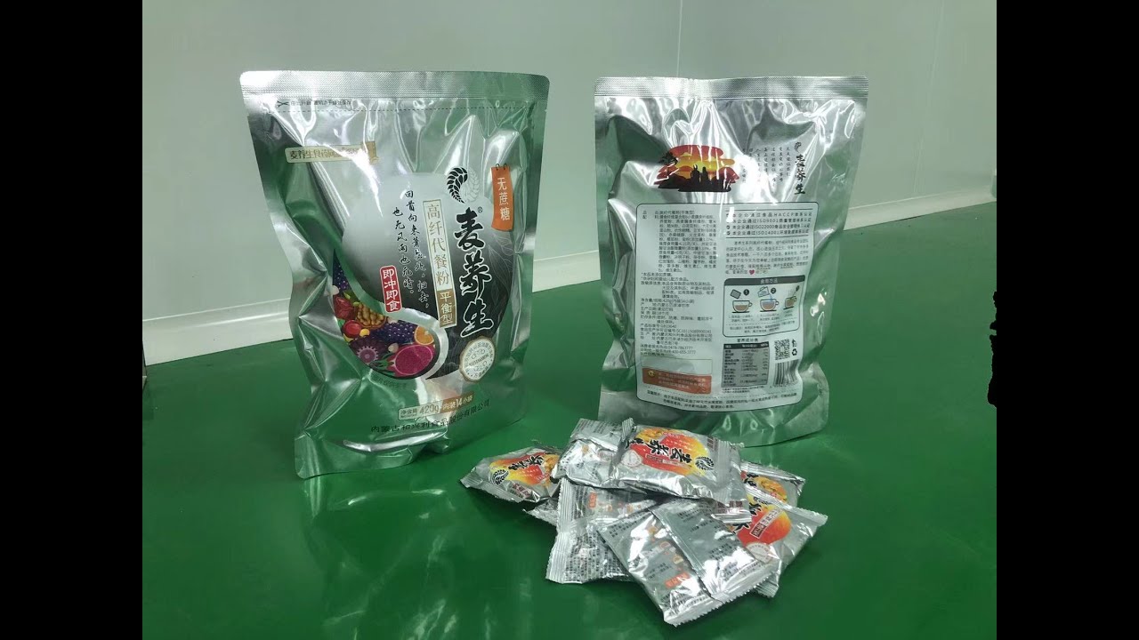 Automatic small bag powder forming filling and bagging into big pre ...