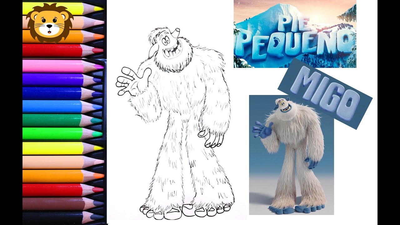 How to Draw Migo Pie Pequeño Small foot - Dibujos para niños - Draw and ...