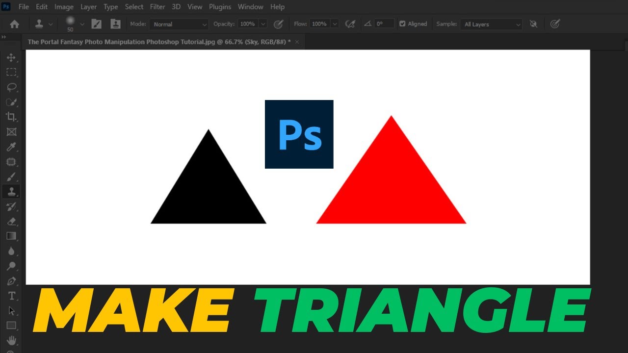 How to make a Triangle Shape in Photoshop 2024 | Photoshop Tutorial For ...