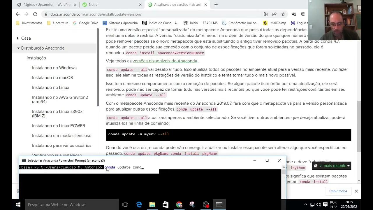Curso Analise de Dados Como Atualizar o Anaconda e Jupyter Notebook 1 - YouTube