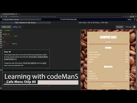 Learn Basic CSS by Building a Cafe Menu - Step 80 - YouTube