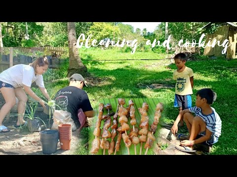 Bukid life: Backyard cleaning and cooking. - YouTube