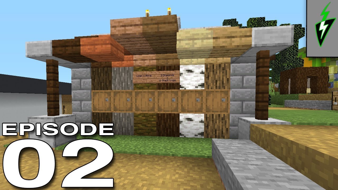 Minecraft 1.14.4 SMP Server Episode 02 - My First Shop! - Let's Play ...