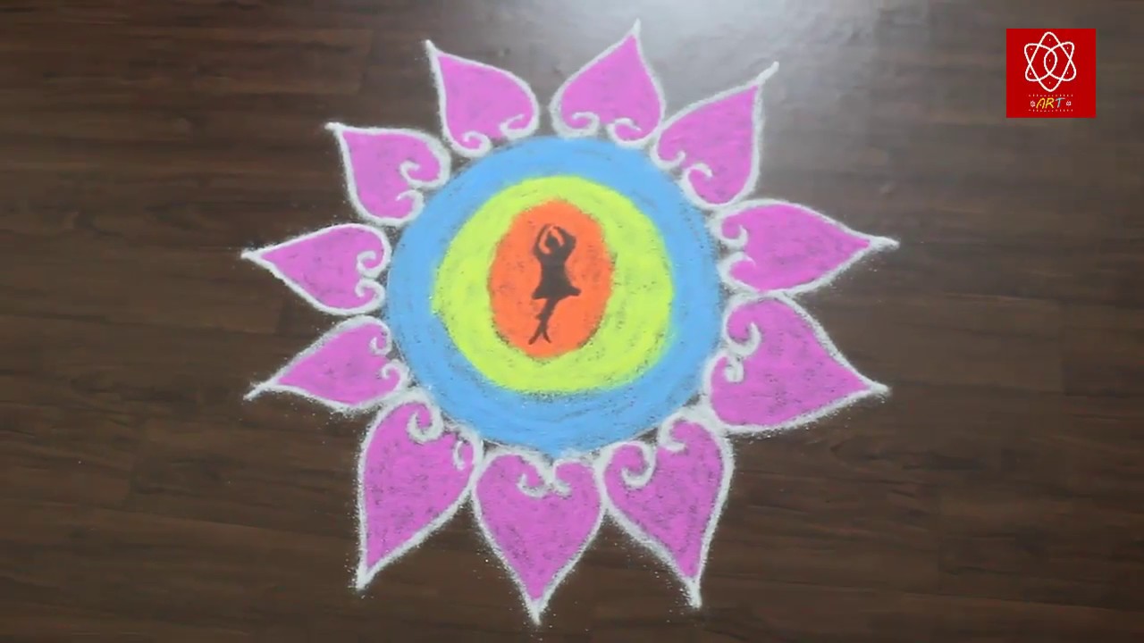Womens day Special | Easy Freehand Rangoli Design | 8 March Rangoli ...
