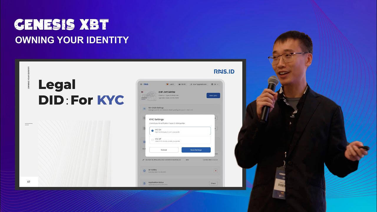 Owning your identity. William Wang, CEO at RNS.ID - Genesis XBT - YouTube