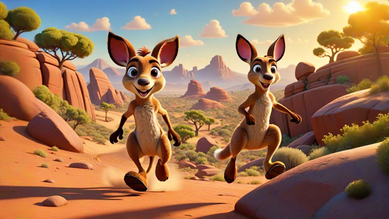 Two Little Kangaroos Jump Jump Jump | Counting and Animal Song for Kids ...