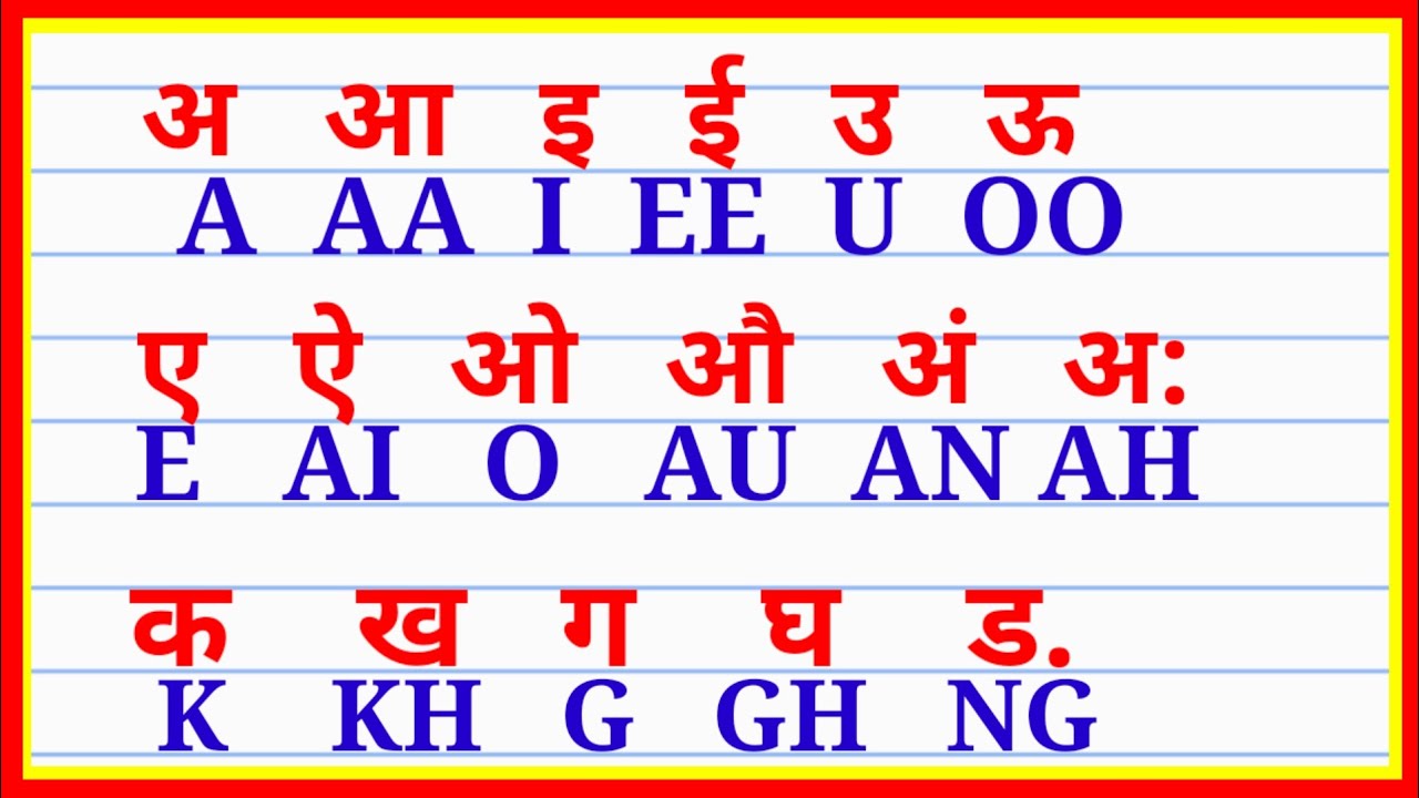 अ आ इ उ ऊ |A AA I EE U OO | Hindi Swar in English | Explain in Hindi ...