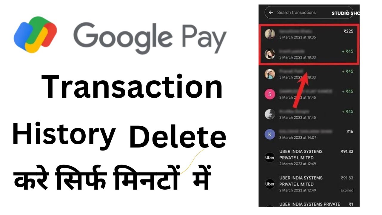 Google Pay Transaction History Kaise Delete Kare| How to delete ...