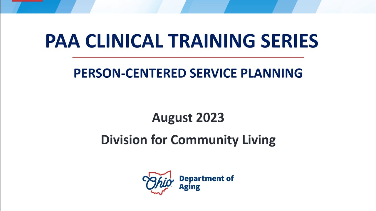 PAA Clinical Training Series Person-Centered Service Planning - YouTube