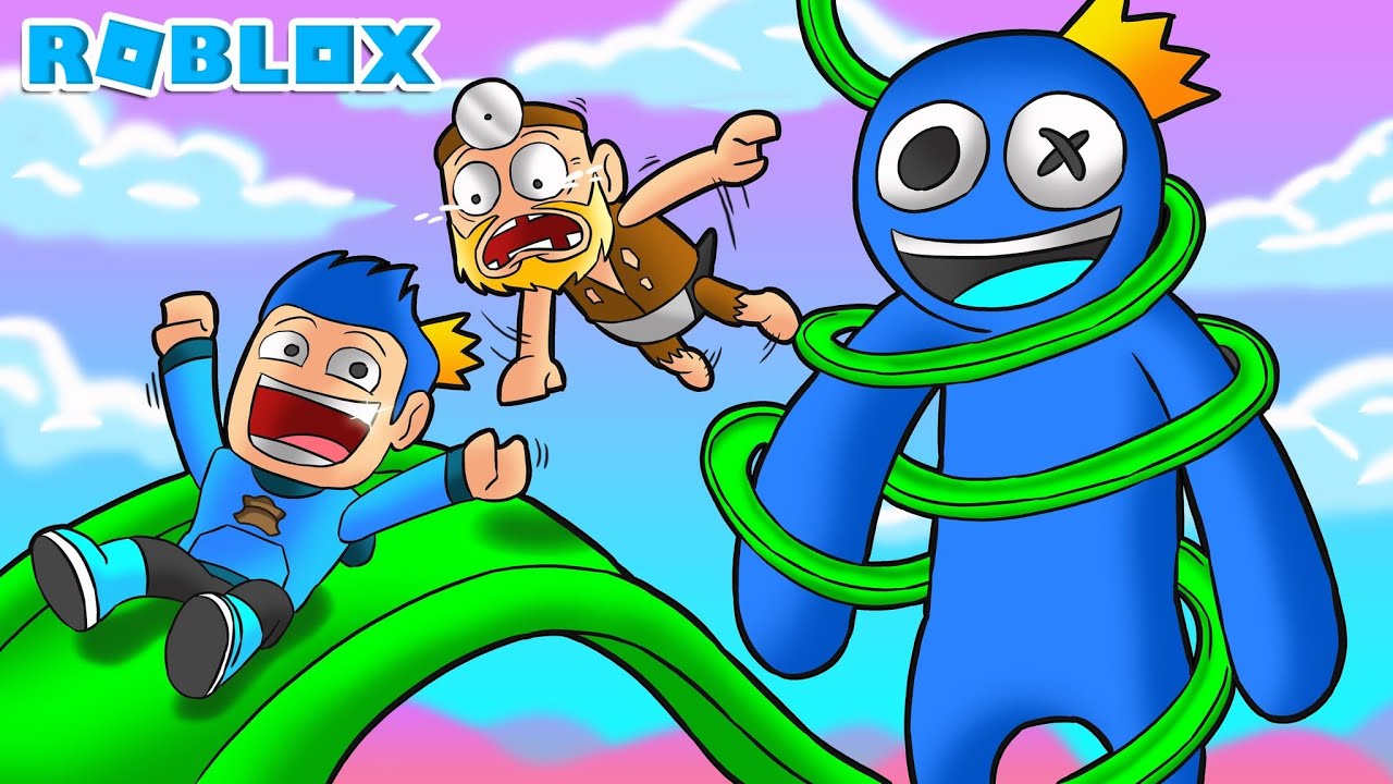 SERU BANGET NAIK PROSOTAN BLUE FRIENDS DI DUNIA RAINBOW FRIENDS DI ...