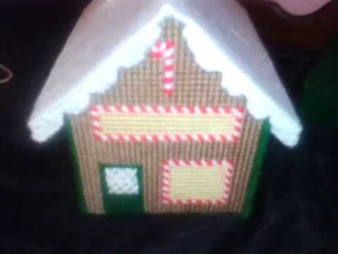 Ginger Bread House Plastic Canvas - YouTube