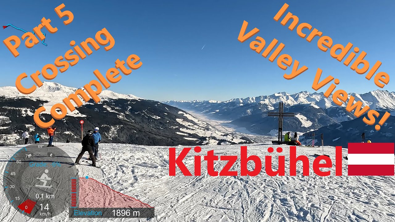 [4K] Skiing Kitzbühel KitzSki, Crossing Complete with Incredible Views ...