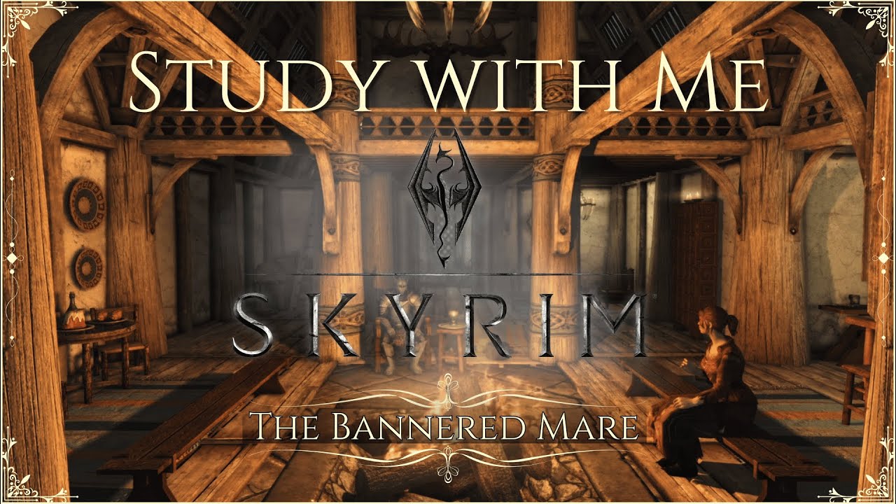 Study with Me: Skyrim | The Bannered Mare [25/5 Pomodoro Timer] - YouTube
