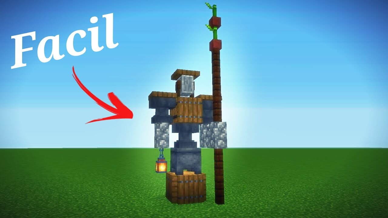 ⛏️ Minecraft Cómo Hacer Una Pequeña Estatua Youtube