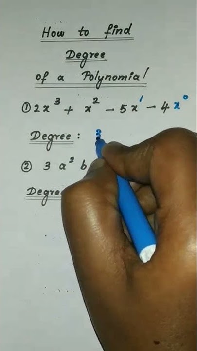 #How to find Degree of a Polynomial - YouTube