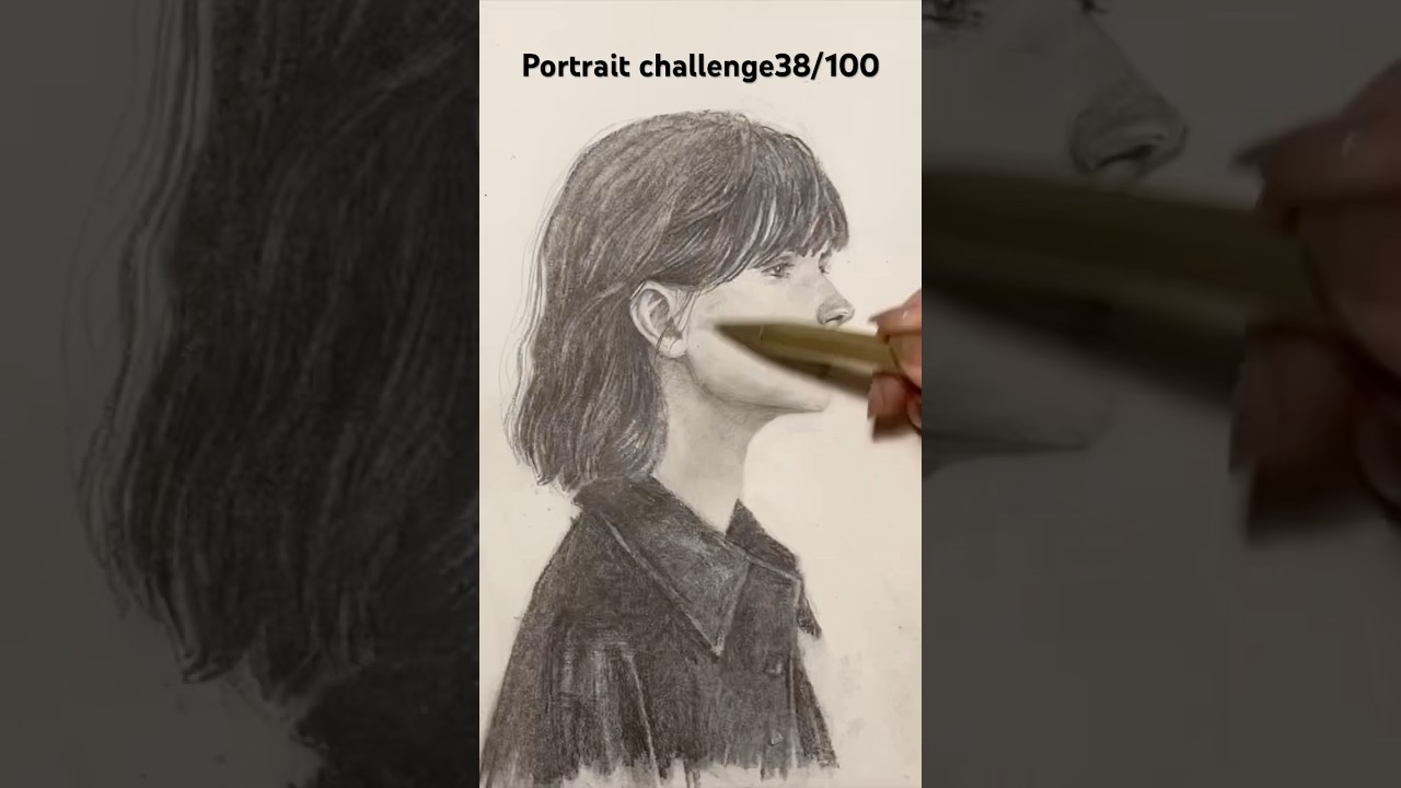 100 Face Drawing Challenge – Day 38 Can I master faces by drawing 100 ...