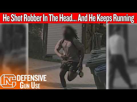 Armed Civilian Shoots Robber In The Head… And He Keeps Running