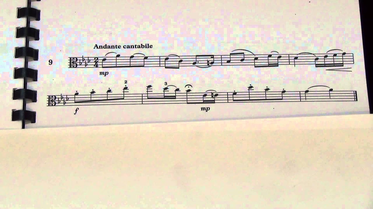 Viola Grade 5 Sight Reading No 9 Andante cantabile - YouTube