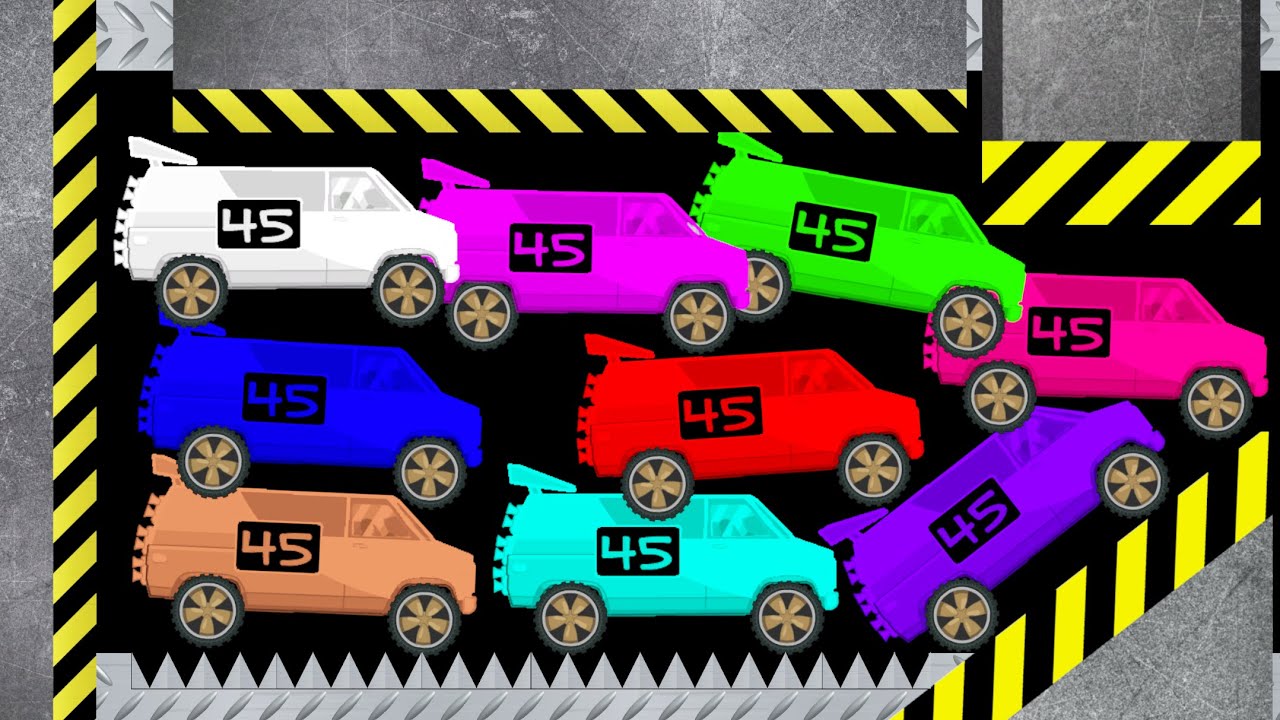 Survival Race in Algodoo - Stickman Van Cars Battle - YouTube