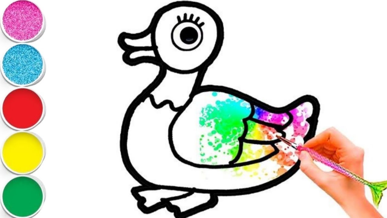 How to Draw Duck For Biginners | Duck Drawing Step By Step | Duck ...