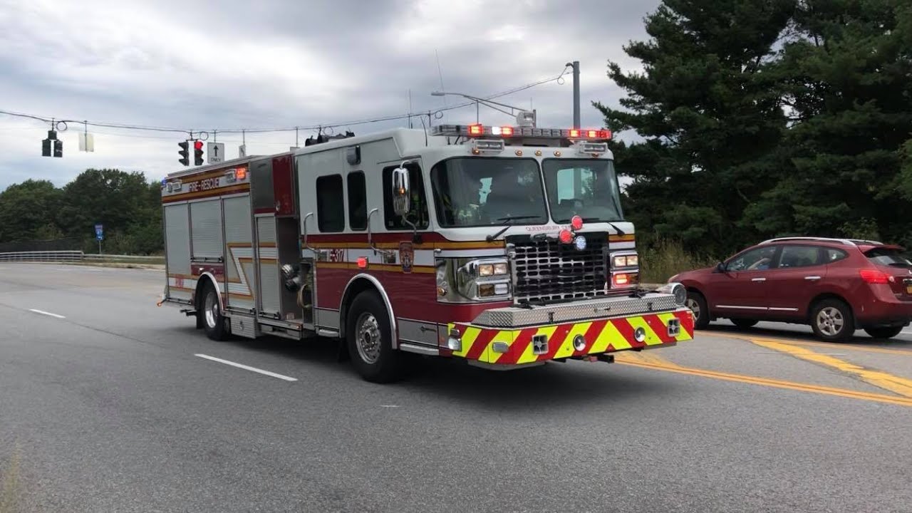 Queensbury Central Fire Engine Rescue 317 Responding - YouTube