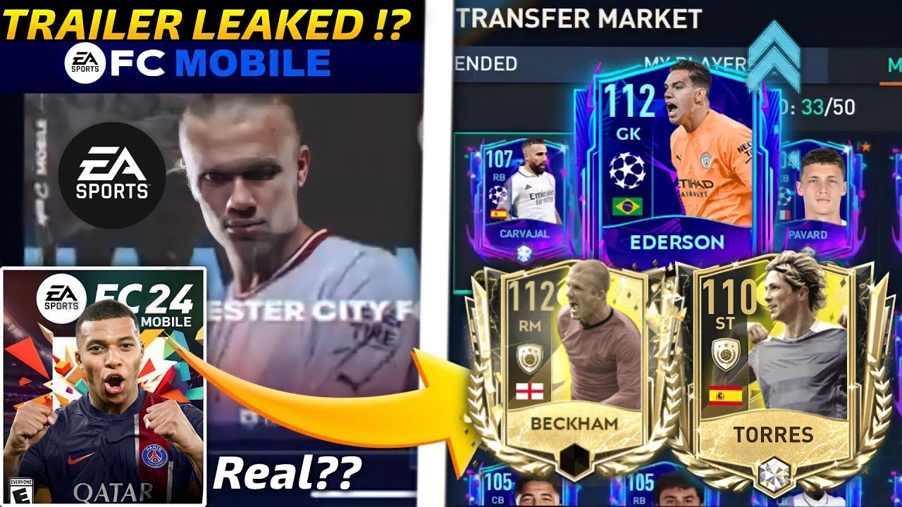 112 OVR BECKHAM!! DID EA FC MOBILE TRAILER LEAKED FIFA MOBILE!! RTTF ...