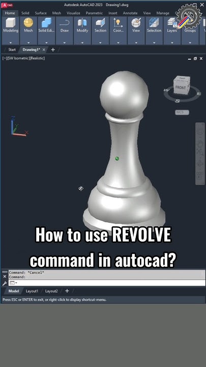 Autocad | Revolve Command in Autocad #autocad #autocadtutorial #autodesk - YouTube