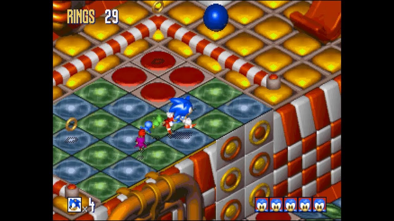 Sonic 3D Blast (SEGA Saturn): Spring Stadium Zone Act 1 [1080 HD] - YouTube