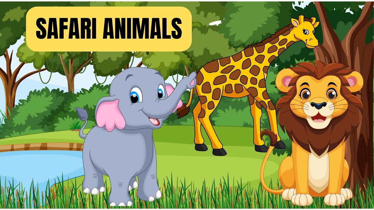 Learn Safari Animals with drawing | Preschool Learning #kidslearning # ...