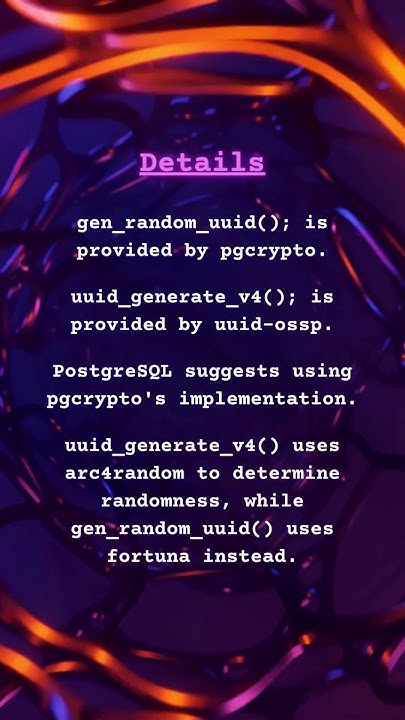 Uuid (universal Unique Identifier) In Postgresql - Youtube