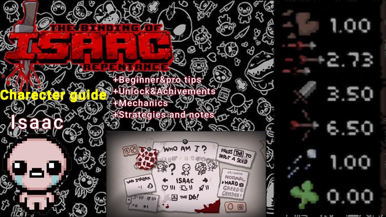 The Binding of Isaac Repentance Ultimate Character guide: Isaac - YouTube