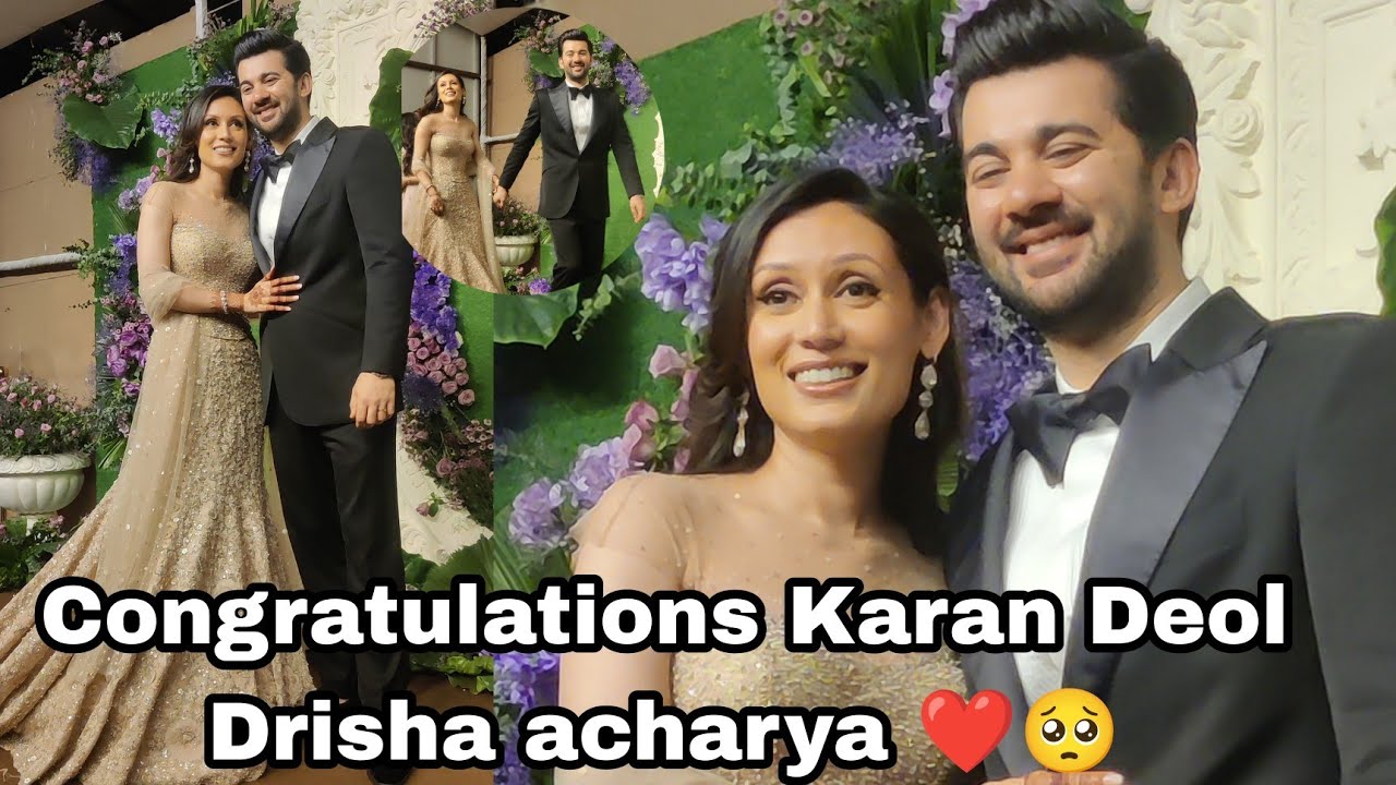 Congratulations 🎉 Karan Deol with His Beautiful Wife Drisha acharya ...