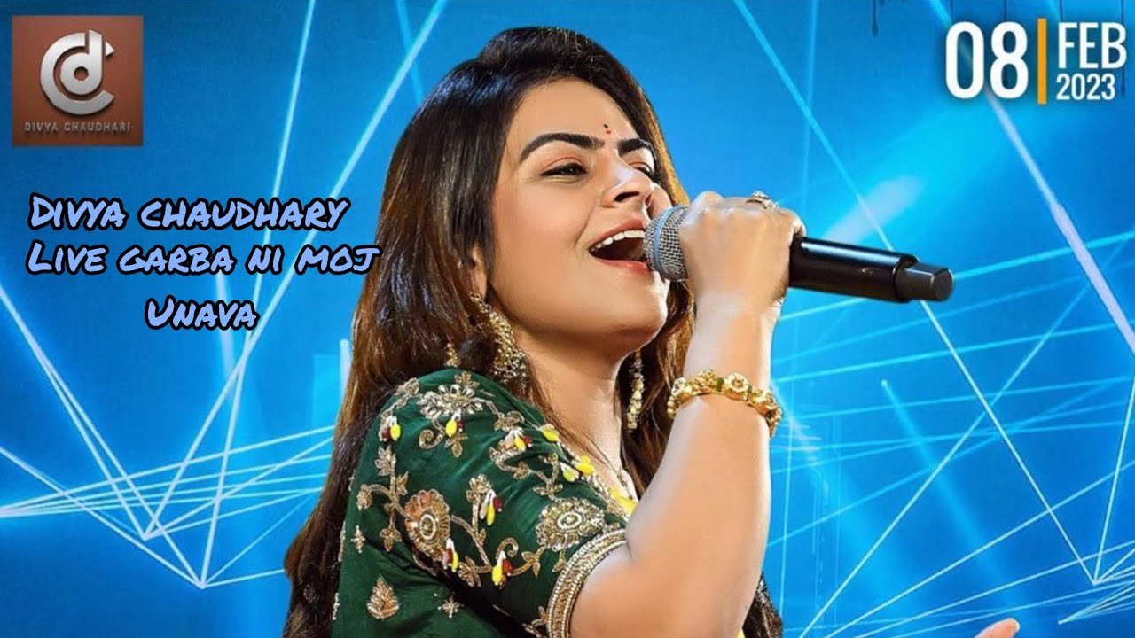 divya chaudhary || unava || non stop live garba ni moj || DT:08 FEB ...