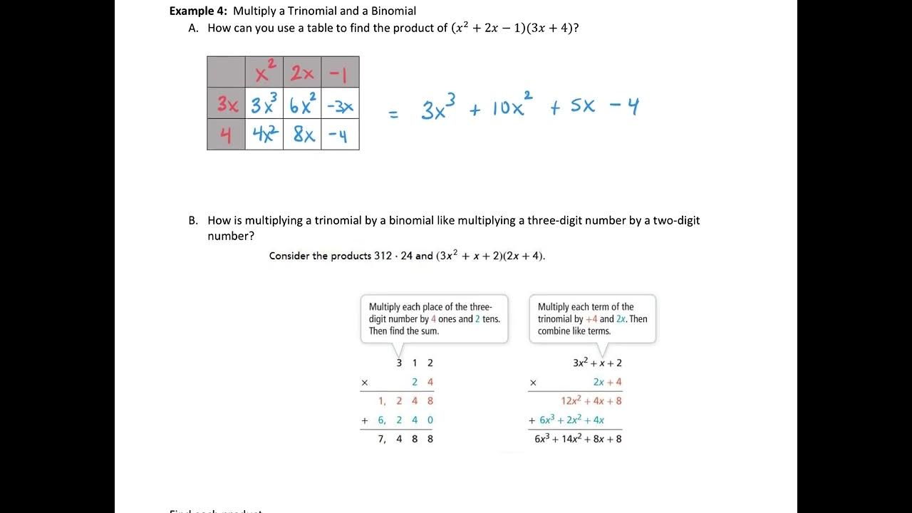 Multiply a Trinomial and a Binomial - YouTube