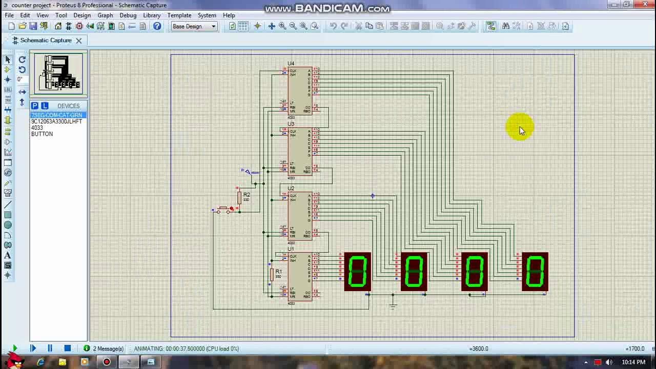 || 2019 || Simple 4-Digit 7 segment up counter with button project ...