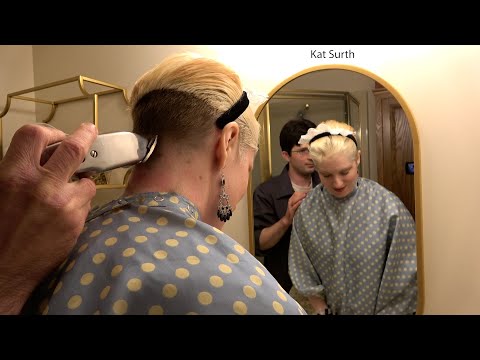 Having my nape hair clippered while dressed as a maid! Full complete video