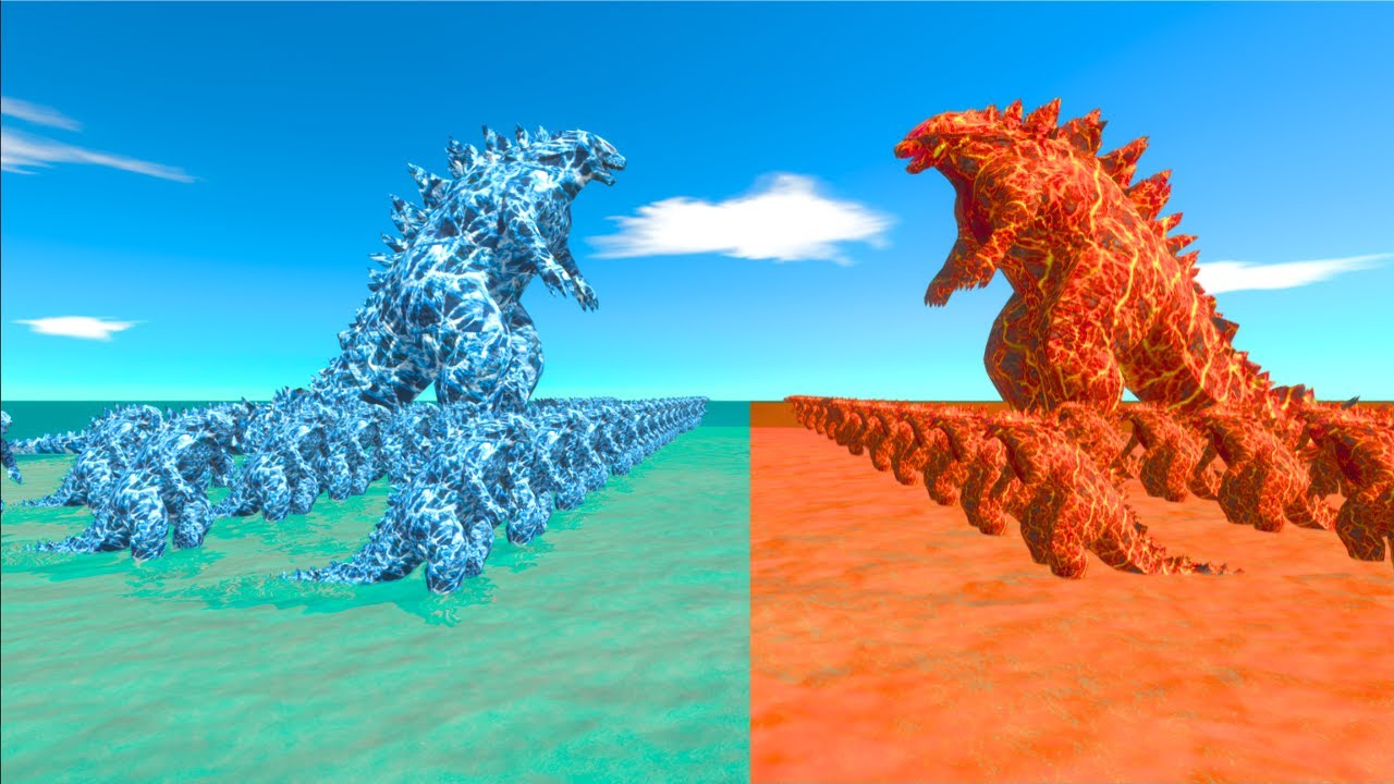 Growing LAVA Godzilla VS ICE Godzilla, Size Comparison Godzilla - ARBS ...