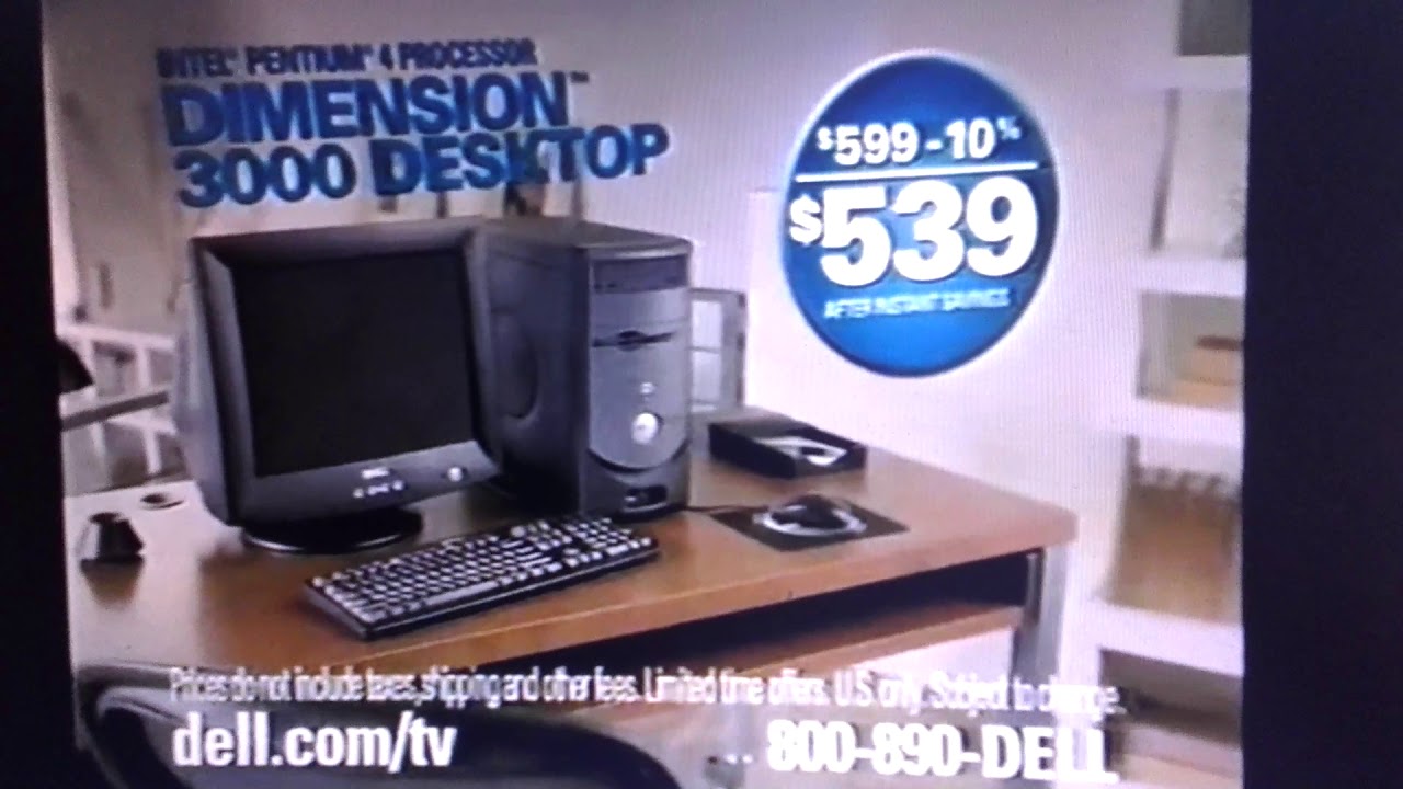 Dell Dimension 3000 PC New Year Television Commercial 2004 - YouTube