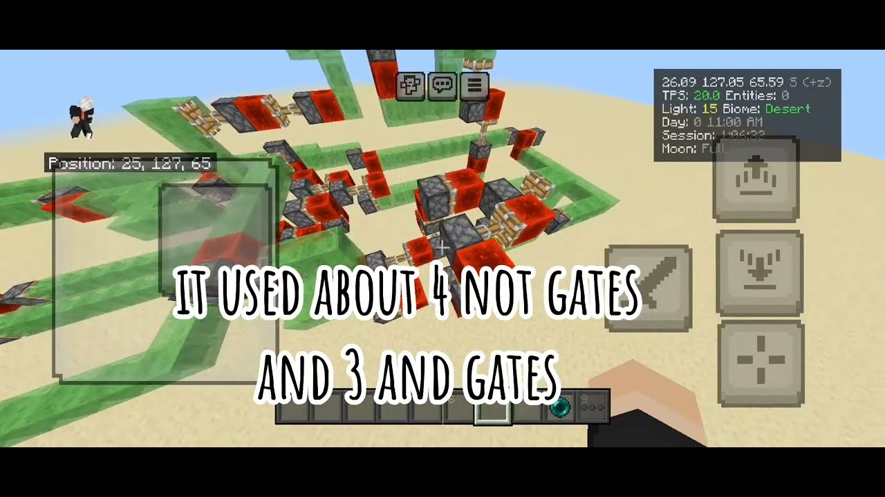 A half adder in Minecraft using pistons - YouTube