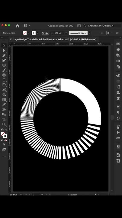 How to create circle dashed line in illustrator | Logo Design | adobe illustrator#short - YouTube