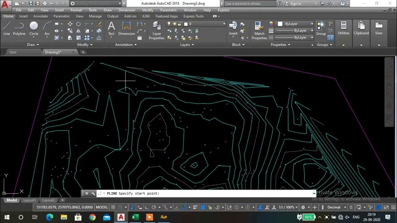 How to create L Section In Autocad using SW DTM software - YouTube