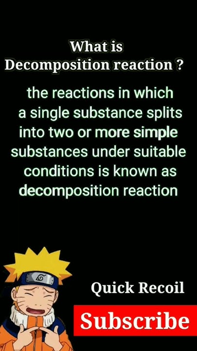 What is Decomposition reaction | Class 10 | CBSE | Chemistry - YouTube