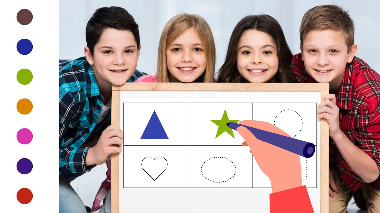 Basic Shapes Drawing For Kids, Shapes For Toddlers, Geometric Shapes ...