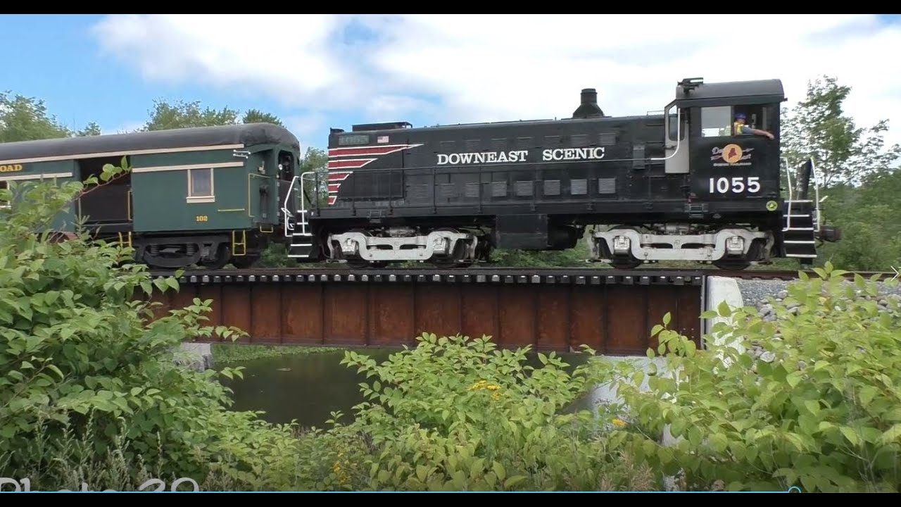 Downeast Scenic Railroad Tourist Train in Maine - YouTube