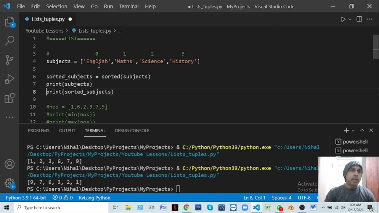 How to work with Lists in Python - Sinhala Description - YouTube