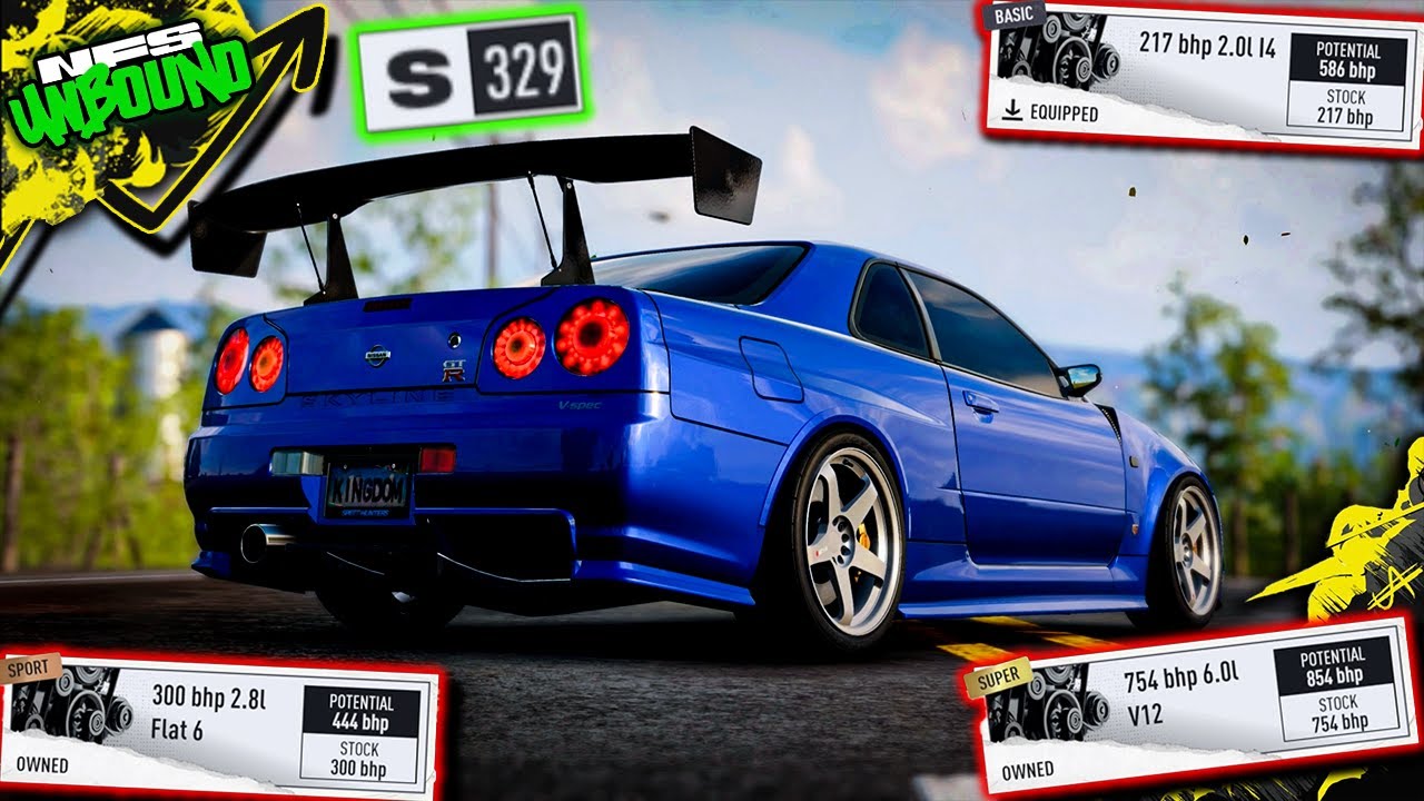Best Engine Swap for S Tier | Nissan Skyline R34 GT-R V-Spec | Need For ...