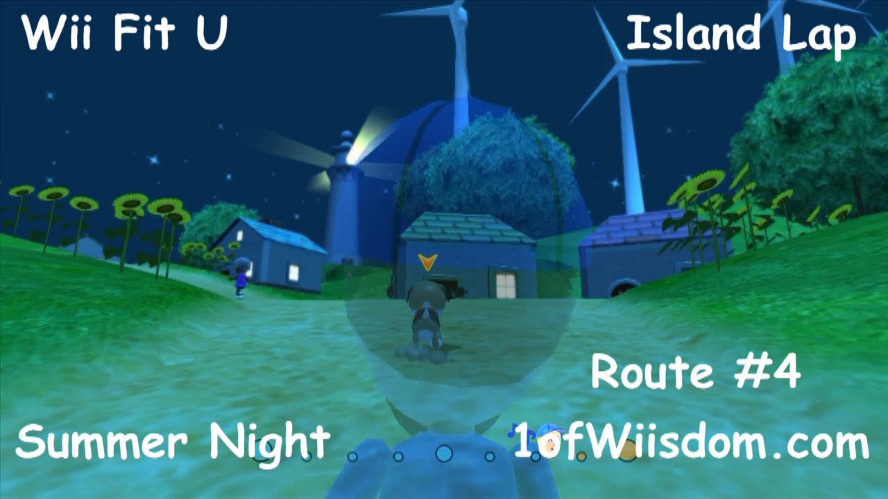 Wii Fit U Basic Run: Island Lap Route 4: Lighthouse (Summer Night ...